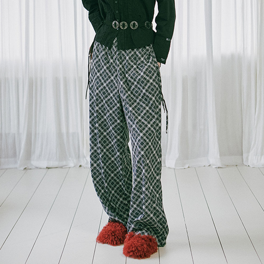 Check relax pants / Black - HAGO(하고)