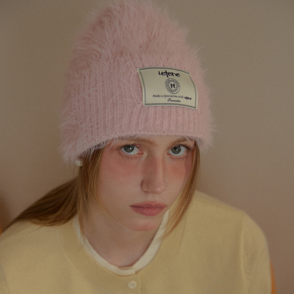 [25%쿠폰]LR LABEL ANGORA BEANIE_LAVENDER - 하고(HAGO)