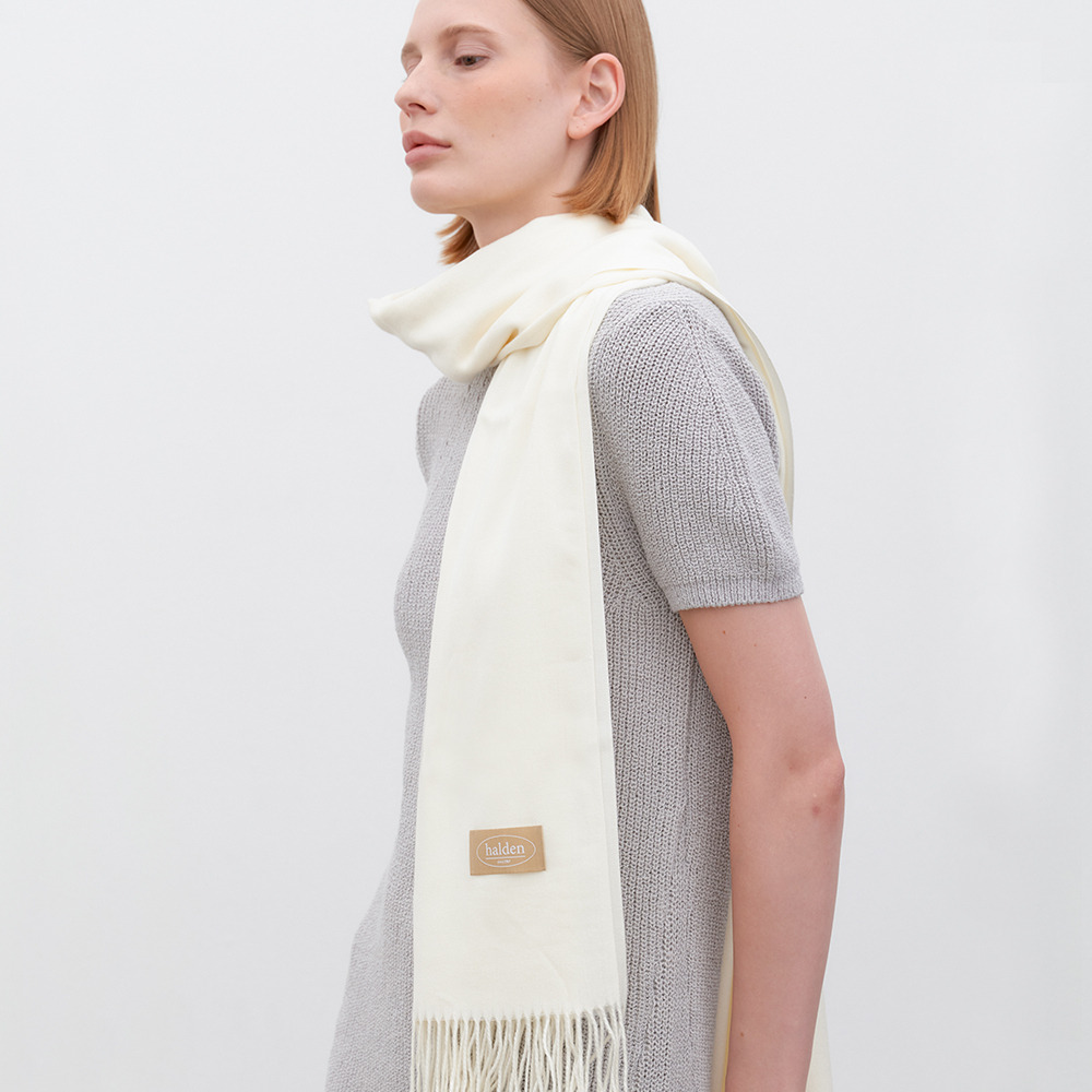 solid soft muffler (M027_ivory) - 하고(HAGO)