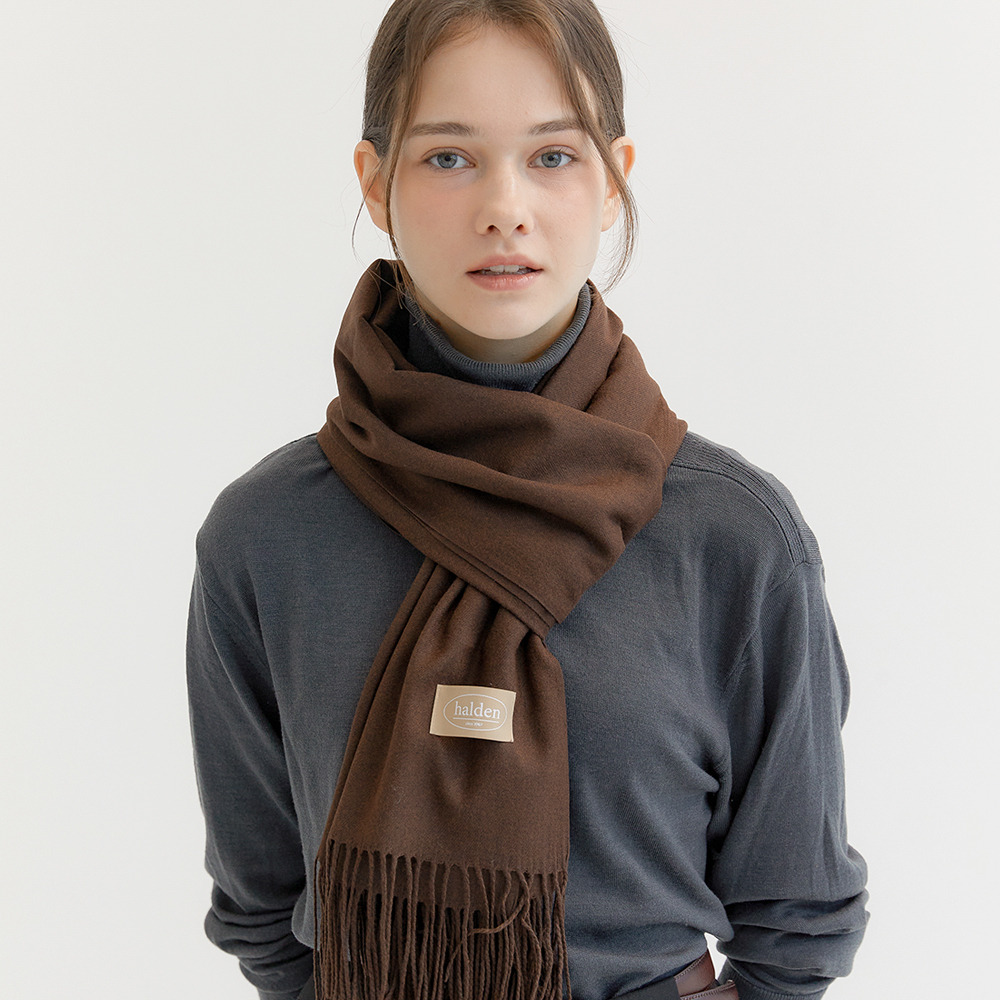 [ACC특가]solid soft muffler (M027_brown) - 하고(HAGO)