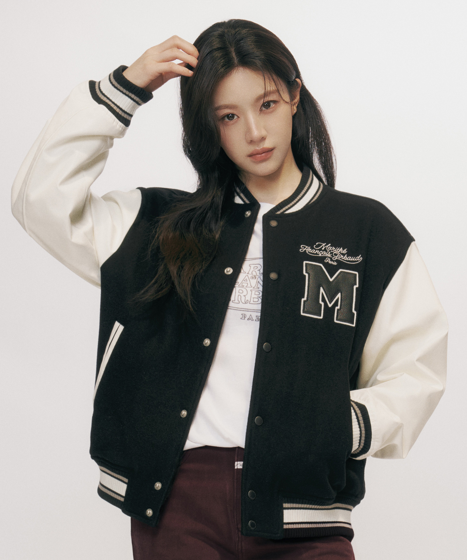 LETTERMAN JACKET black - 하고(HAGO)