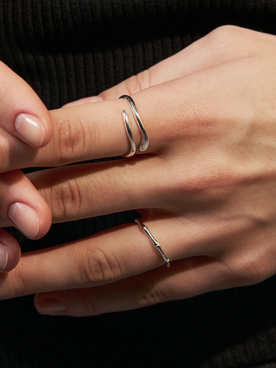 [권진아,공승연,이현이 착용][sv925] overlap ring - HAGO(하고)