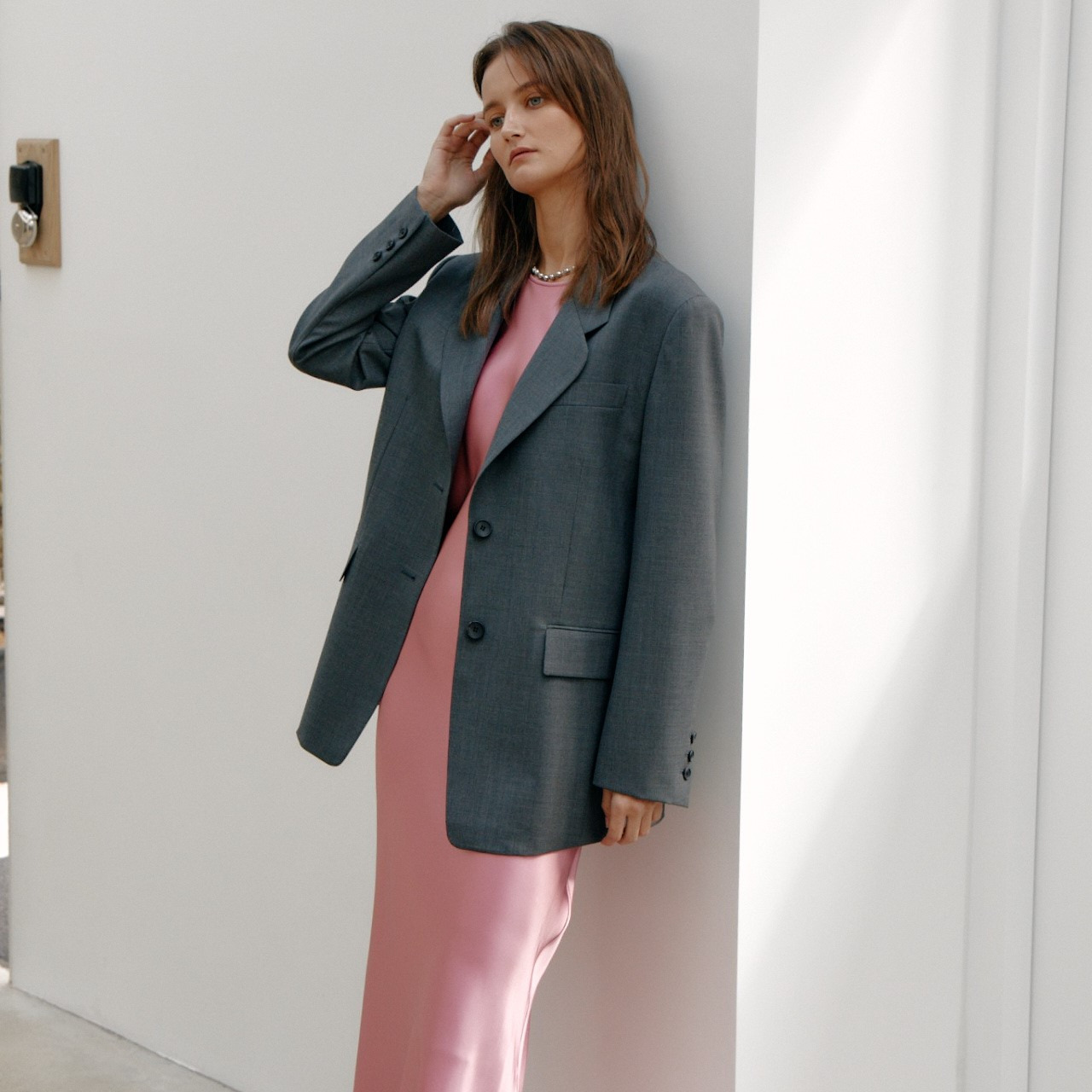 Classic Overfit Wool Jacket, Gray - 하고(HAGO)