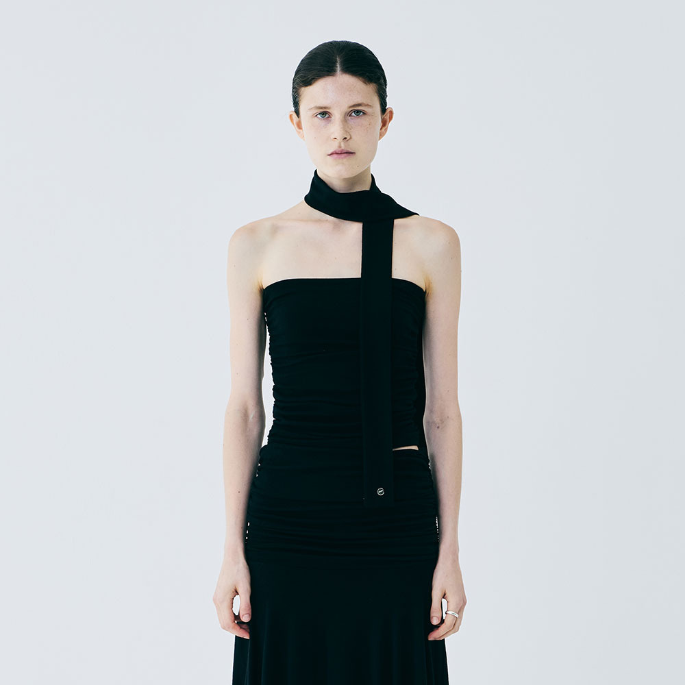 WARM MUFFLER TOP SET (BLACK) - 하고(HAGO)