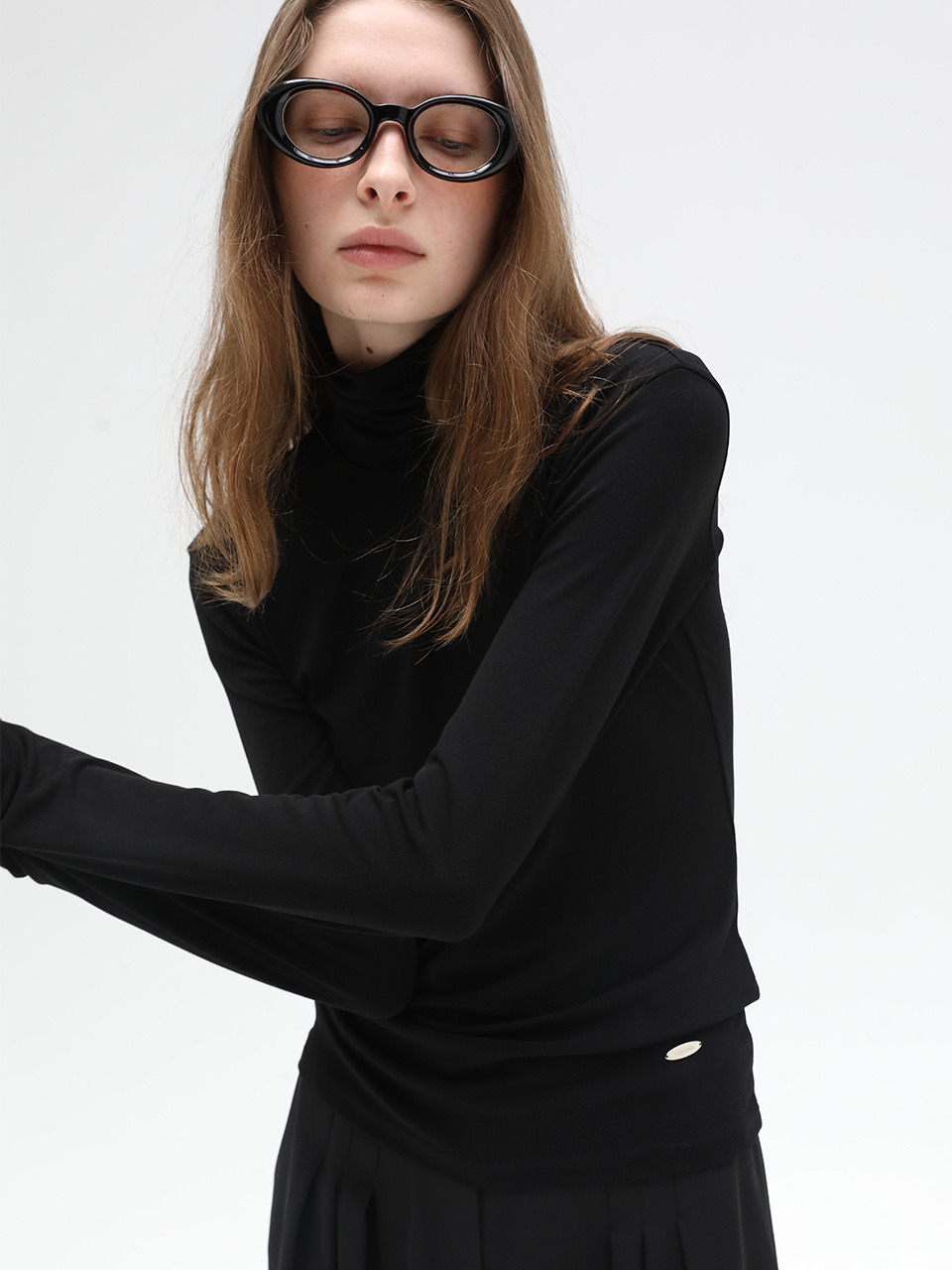 Cheer Elastic Turtleneck_Black - HAGO(하고)