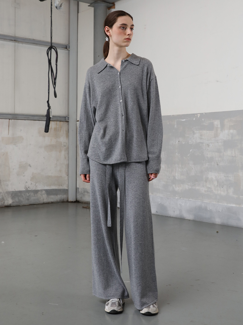Genius Knit Trouser_Greyhound - HAGO(하고)