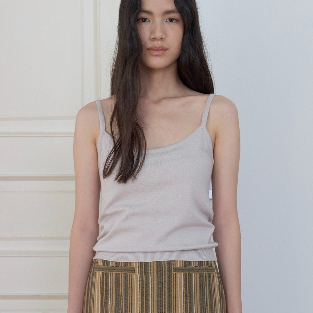 M BASIC KNIT SLEEVELESS_SAND - HAGO(하고)