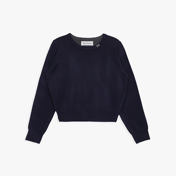 STANDARD ROUND KNIT_NAVY - HAGO(하고)
