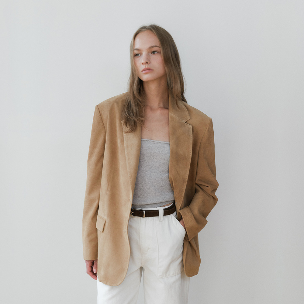 Renee Suade Jacket (Beige) - 하고(HAGO)
