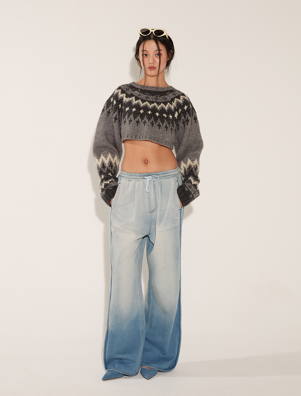 GRADATION WIDE JEAN [BLUE] - HAGO(하고)