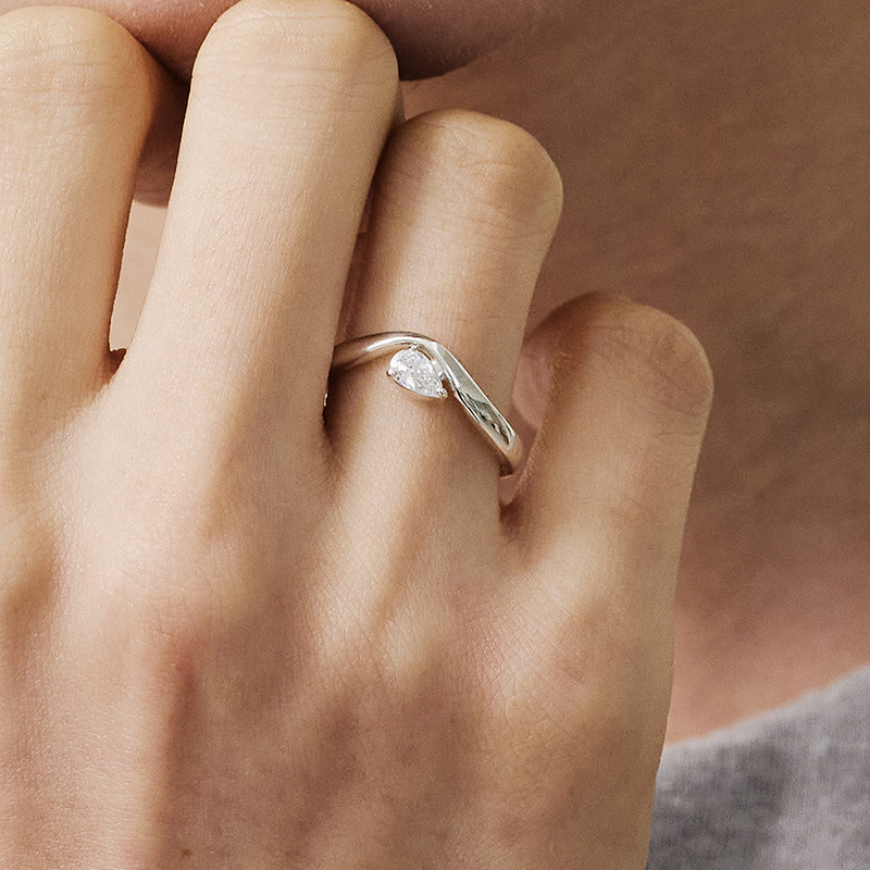 [silver925] Flow dia ring - HAGO(하고)