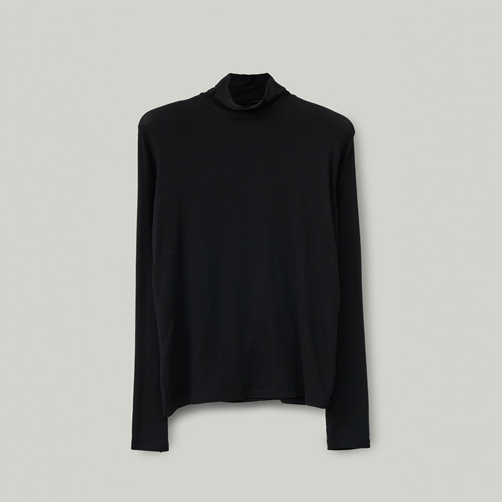 French Turtleneck Top(Black) - 하고(HAGO)