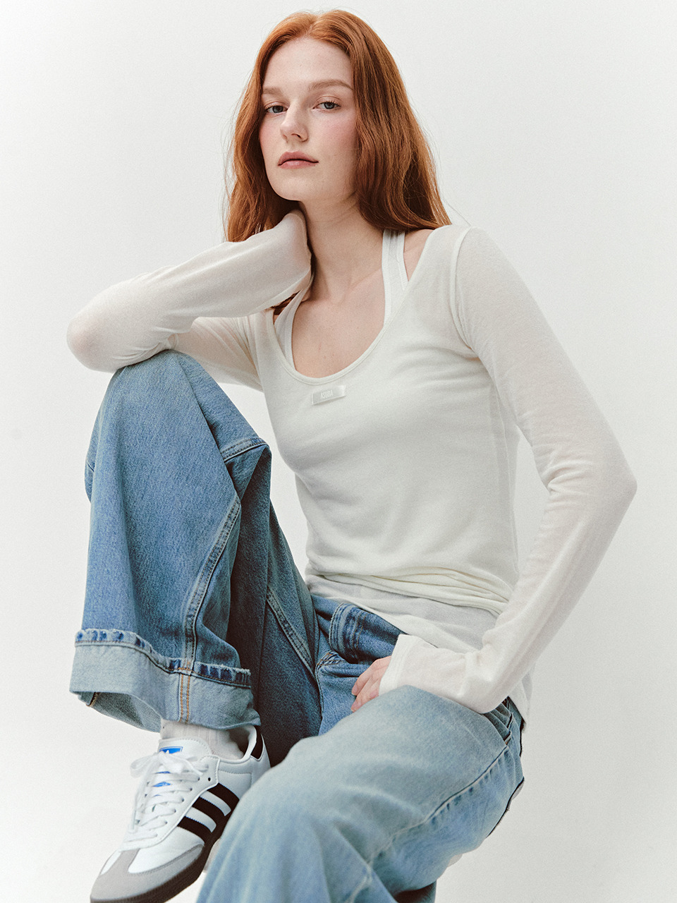 [월요키워드전]AS BASIC BACKLESS T (IVORY) - 하고(HAGO)