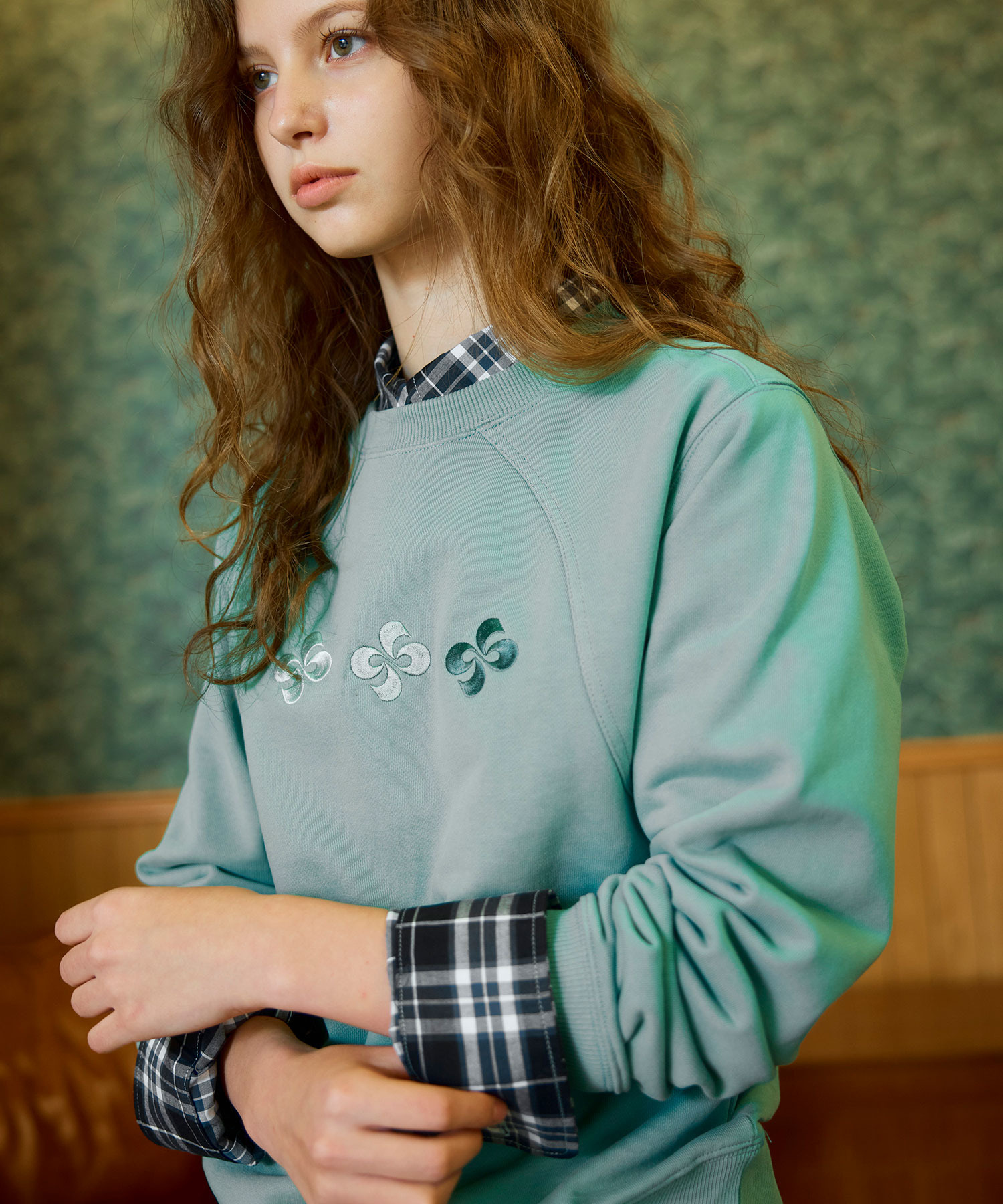 CRESCENDO WAVE SWEATSHIRT / green - HAGO(하고)