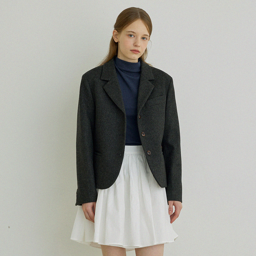 Callid twill wool jacket (Chacoal) - HAGO(하고)
