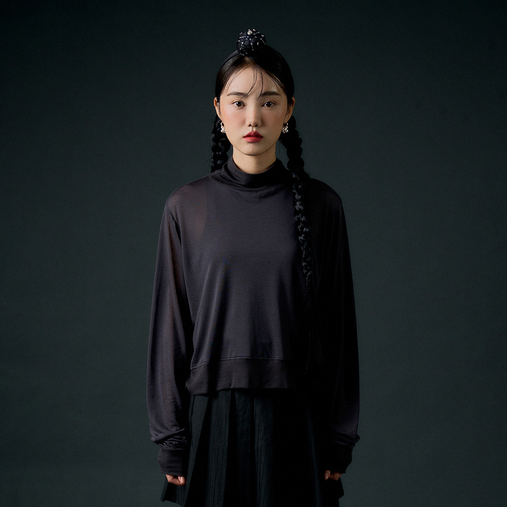 Lucent top (charcoal) - 하고(HAGO)