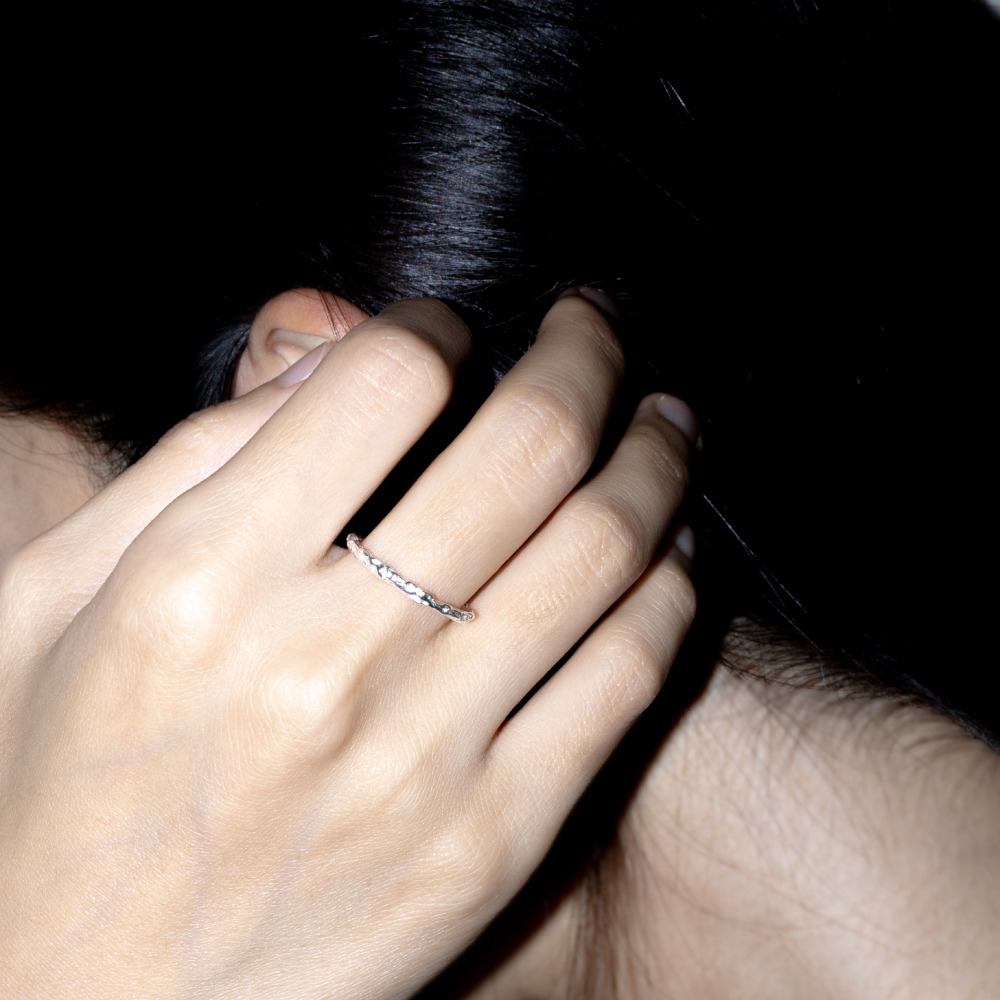 (Silver 925) 011 Slim Crunch Open Ring - HAGO(하고)