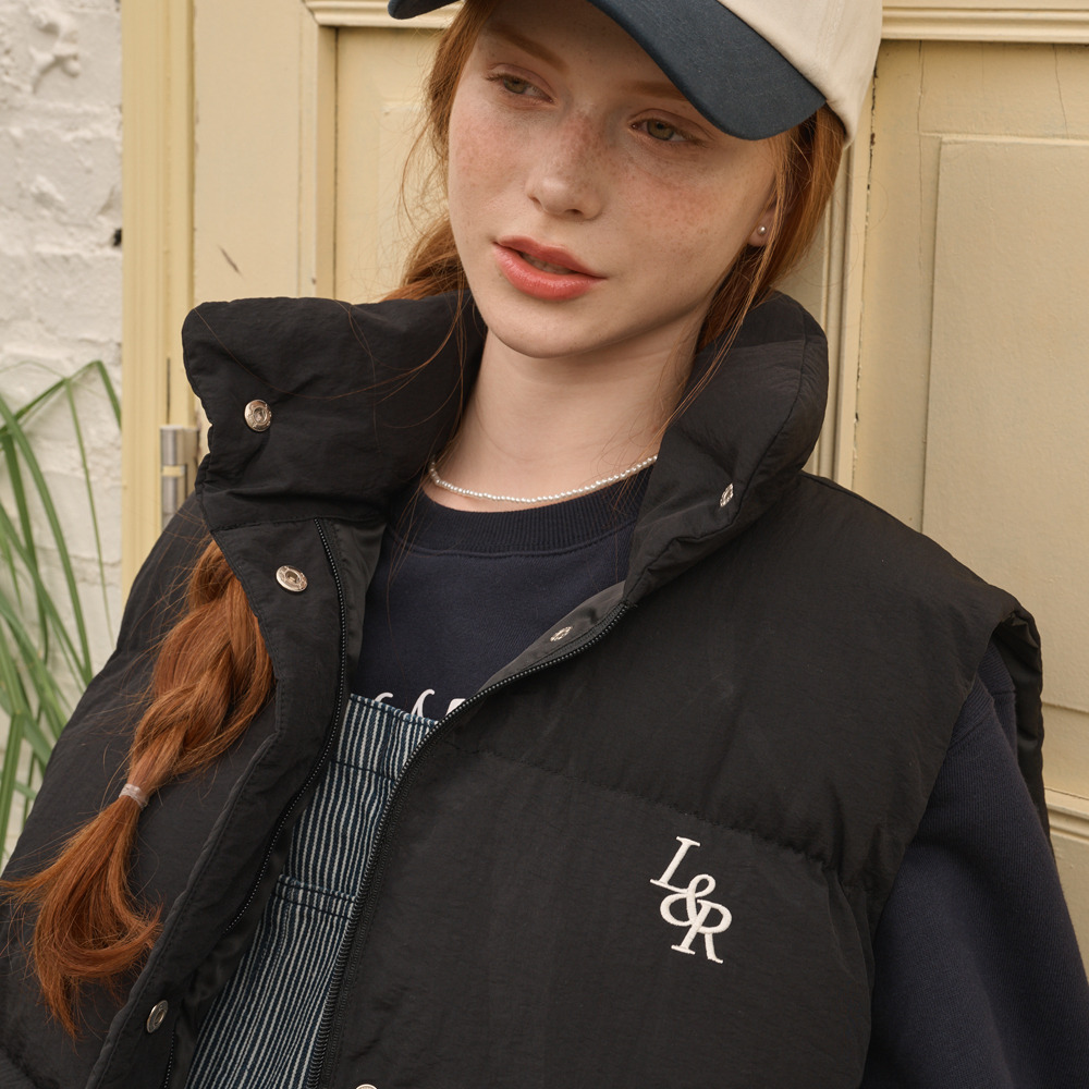 L&R nylon padded vest Black - HAGO(하고)