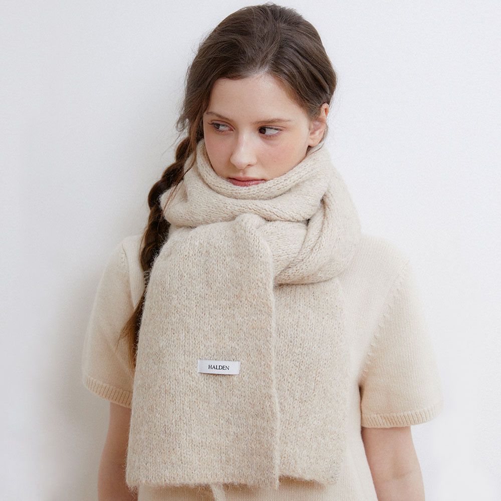 [ACC특가]soft wool knit muffler (M038_beige) - 하고(HAGO)