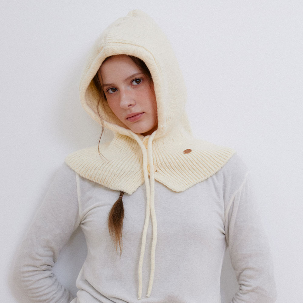 two button string balaclava (C056_ivory) - 하고(HAGO)