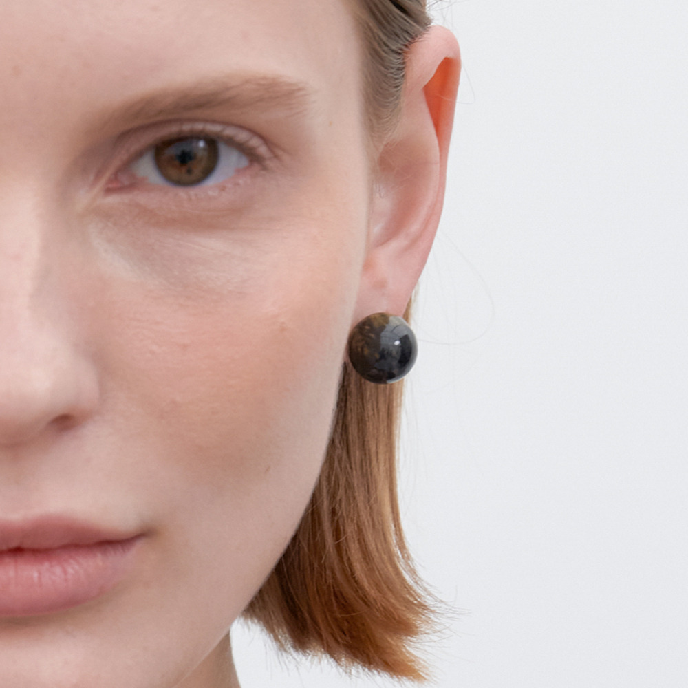 [바로배송특가]formica big ball earrings (E032_black) - 하고(HAGO)
