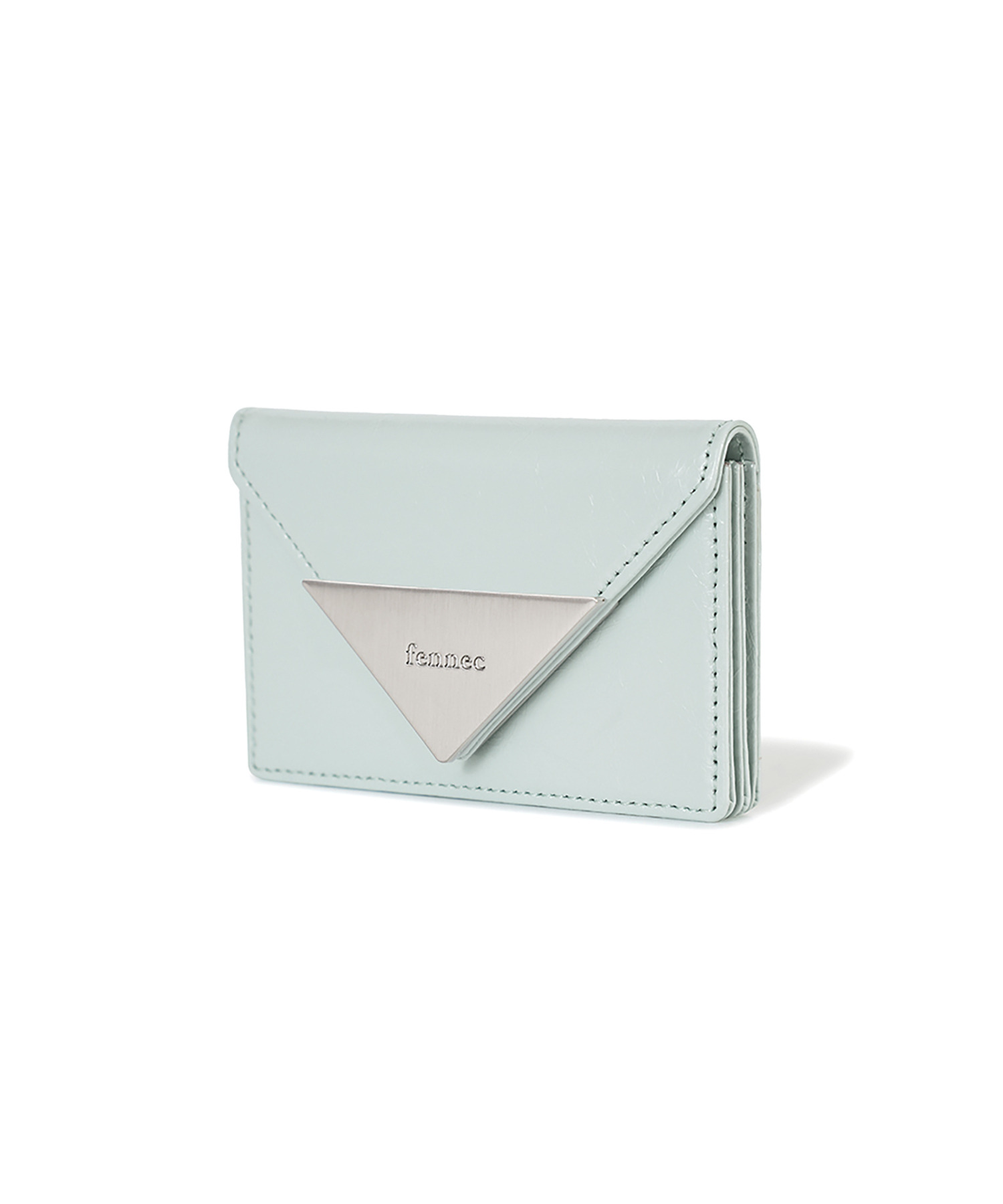 CRINKLE TRIANGLE ACCORDION POCKET - PALE MINT - HAGO(하고)