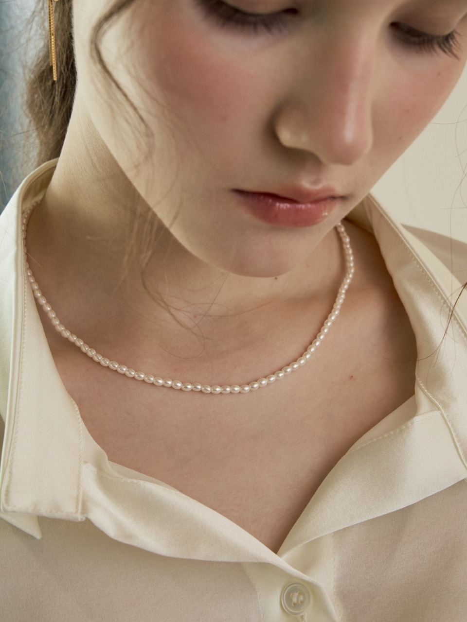 Grace Pearl Necklace 3mm SN301-3 - HAGO(하고)