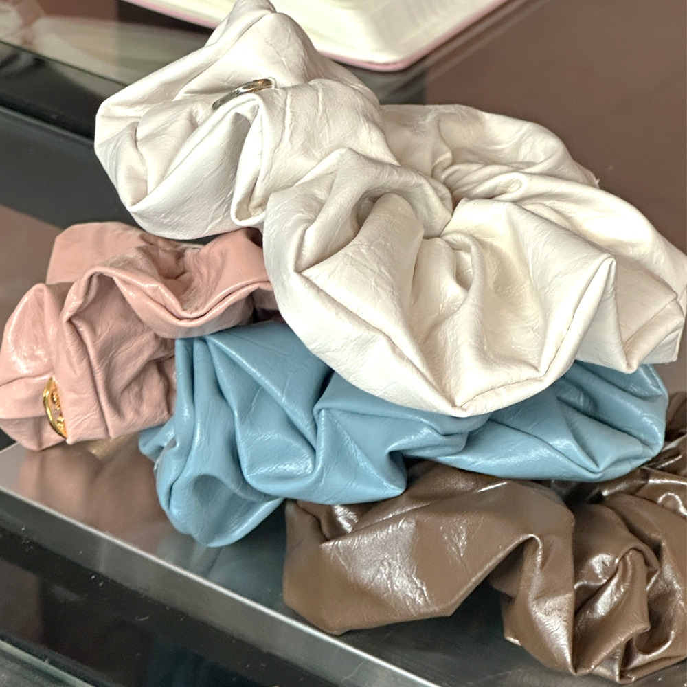 Basic leather scrunchie - HAGO(하고)