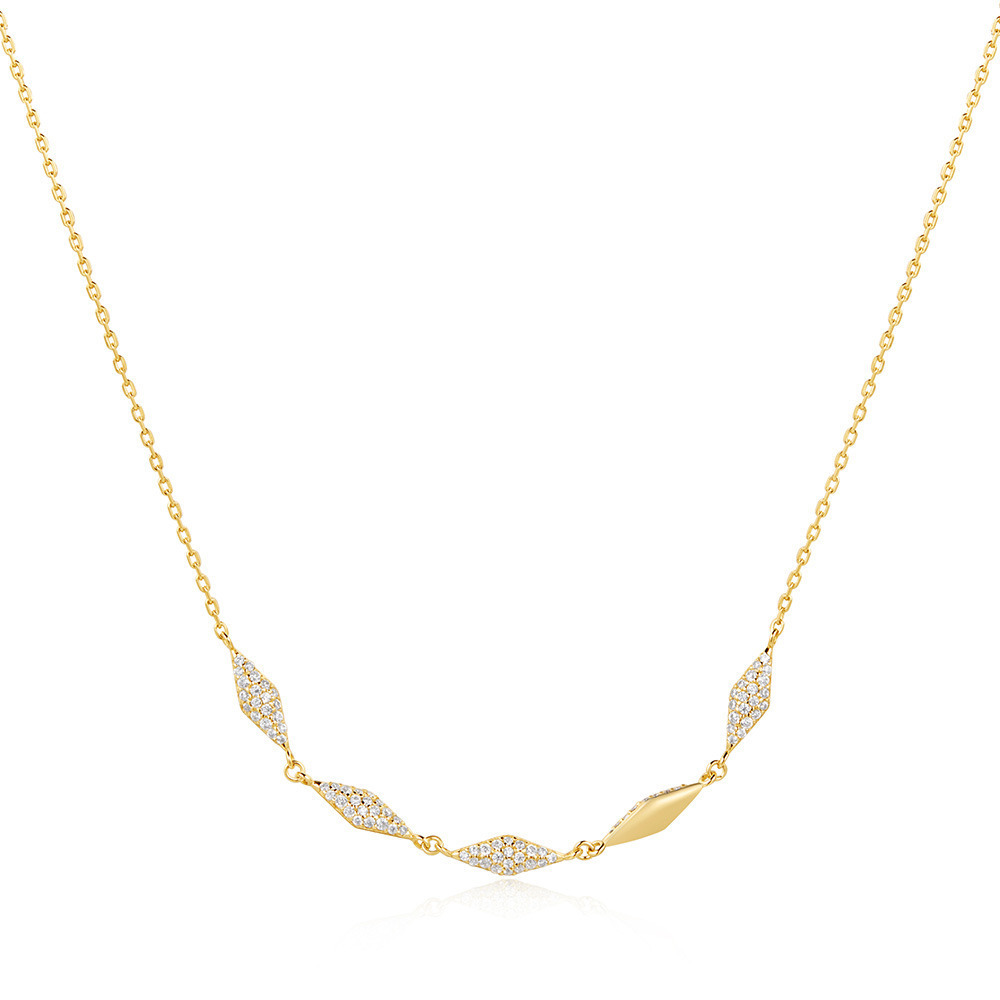 [NCT DREAM 지성,엔믹스 배이 착용] 골드 멀티 스파클 925 실버 목걸이 N061-06G - HAGO(하고)