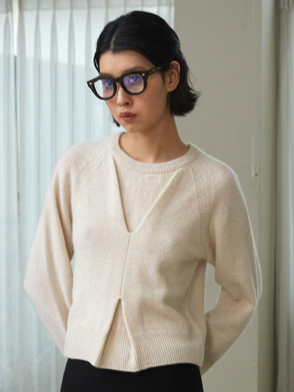 Pin-up Basic Knit_Ivory - HAGO(하고)