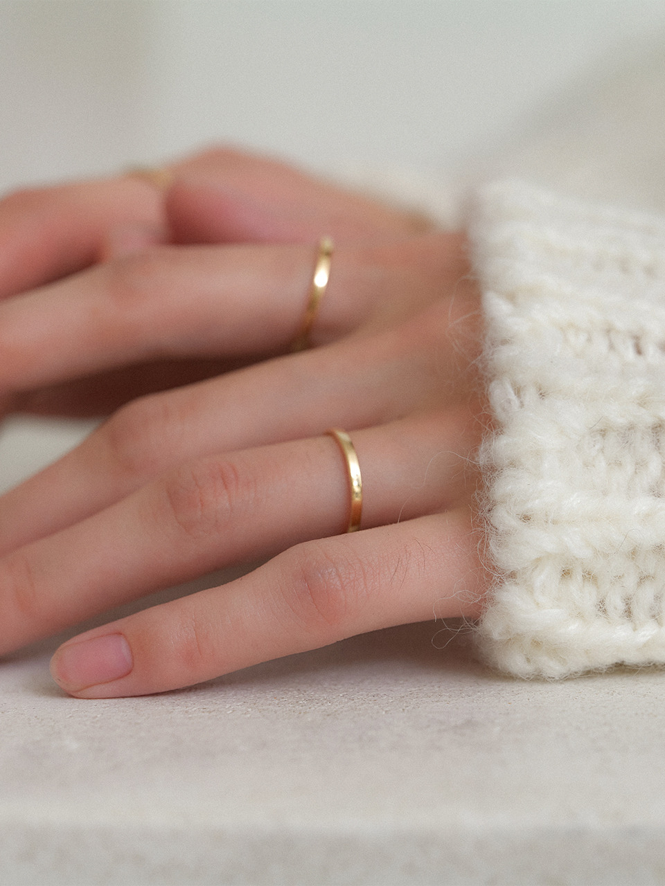 SLIM MELTING RING SET (2PCS) JR005 - 하고(HAGO)