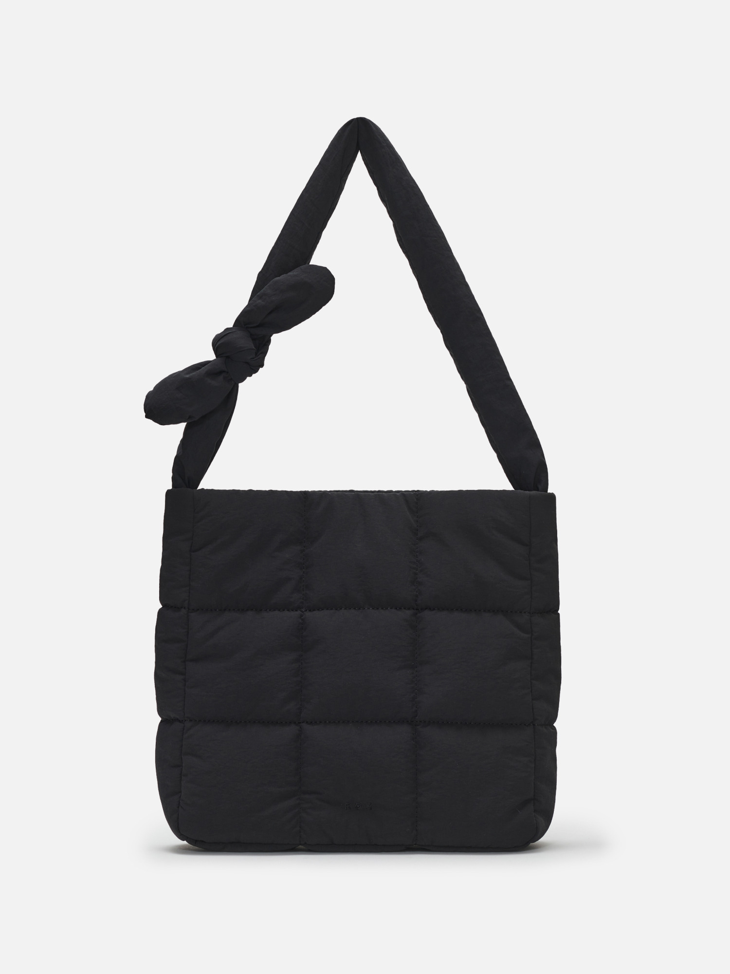 Square padding shoulder bag Black - 하고(HAGO)