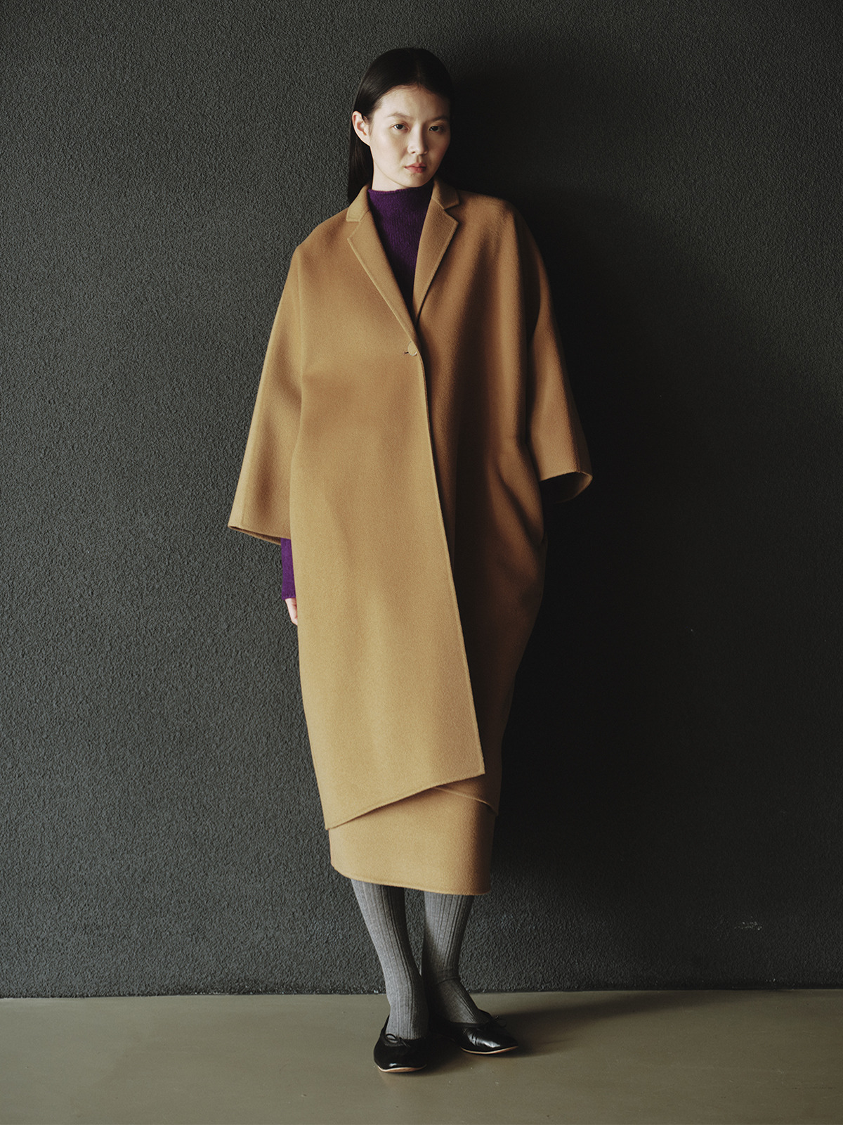 WOOL HANDMADE DOLMAN COAT_CAMEL - 하고(HAGO)