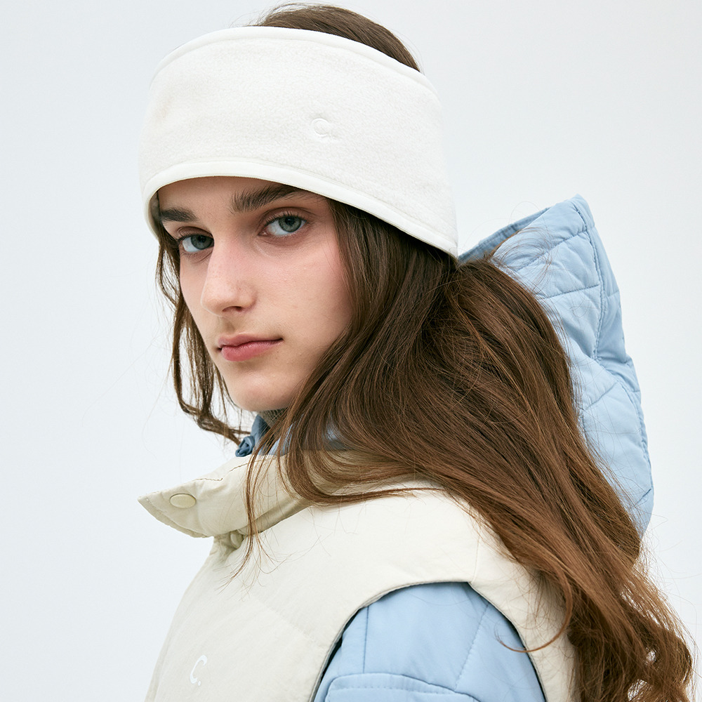 [24FW clove] Fleece Headband (Ivory) - HAGO(하고)