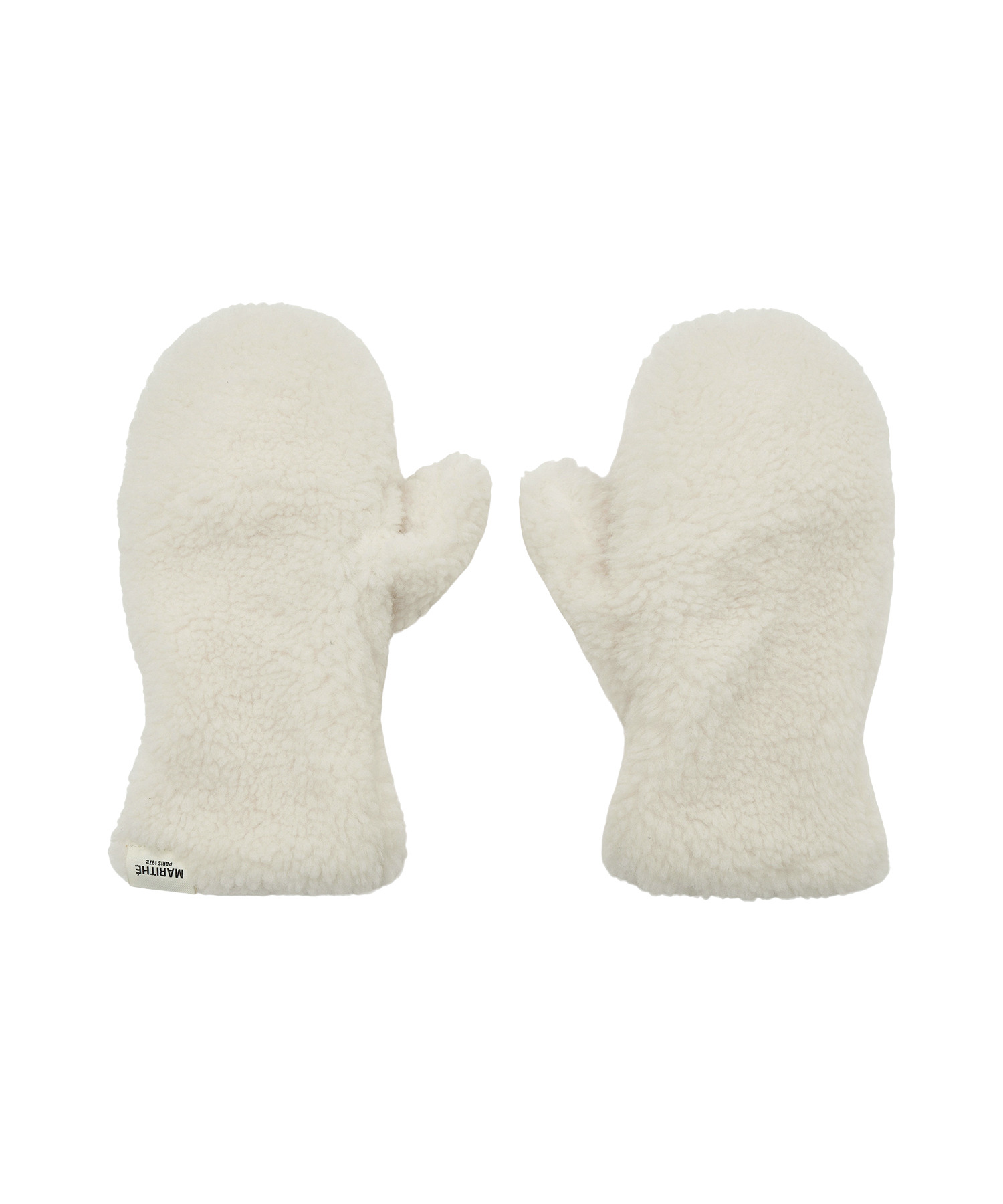 REGULAR LOGO FUR MITTENS ivory - HAGO(하고)