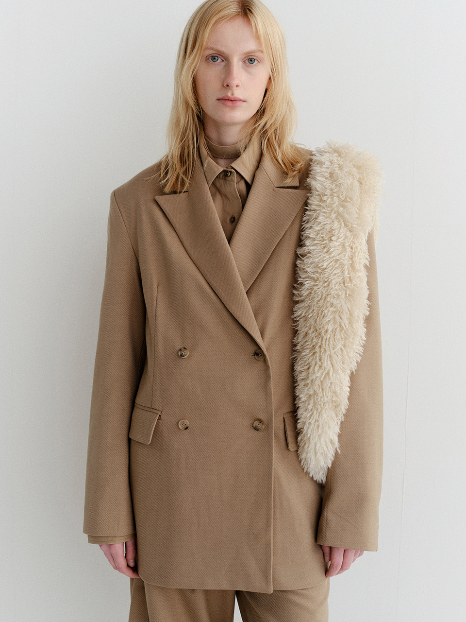 ritten double jacket_beige - HAGO(하고)