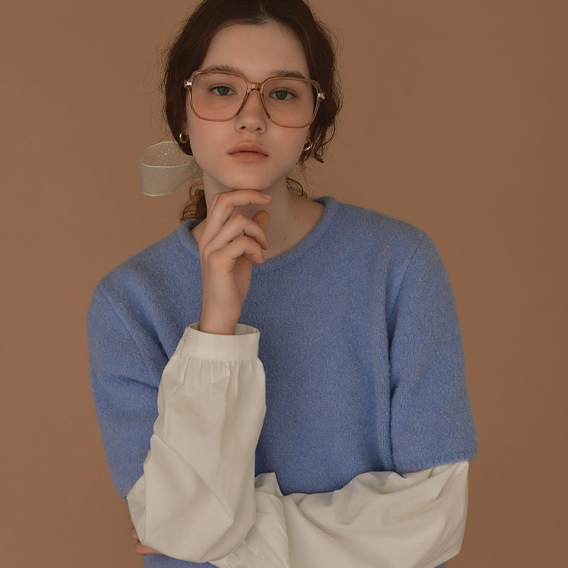 Boucle Knit_[Sky blue] - 하고(HAGO)