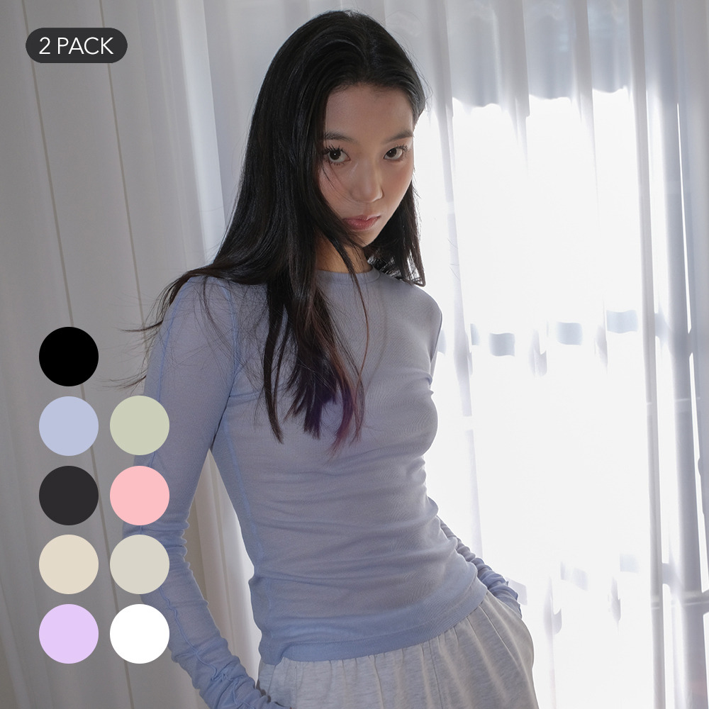 [2PACK] TENCEL LINE T-SHIRT_9COLOR - HAGO(하고)