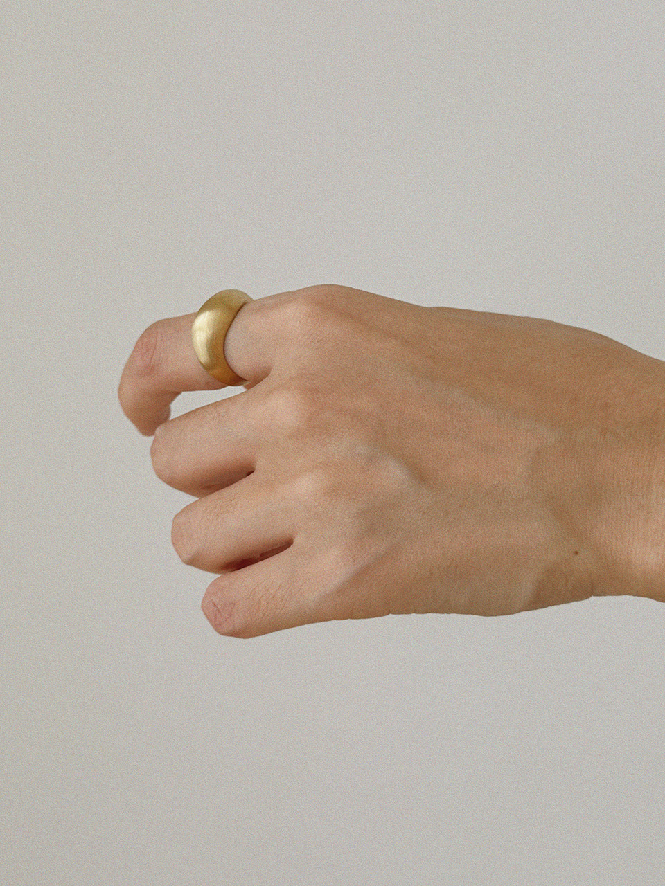 [Silver925] oar Cloud Volume Ring [무광골드] - 하고(HAGO)