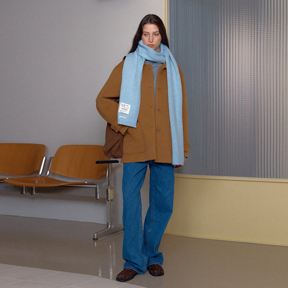 3rd / brenda wool muffler - sky - 하고(HAGO)