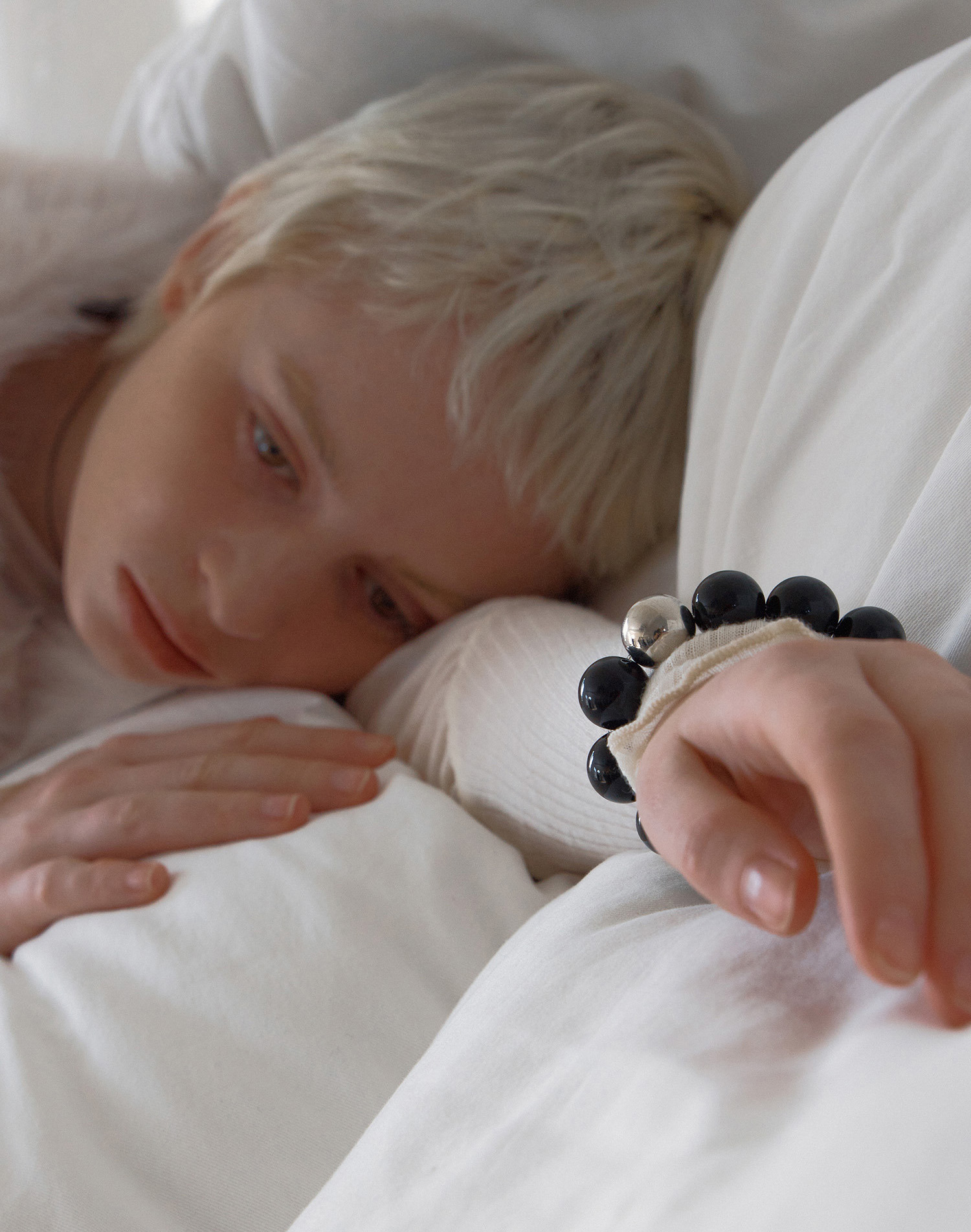 BRACELET SCRUNCHIE / BLACK BALL - HAGO(하고)