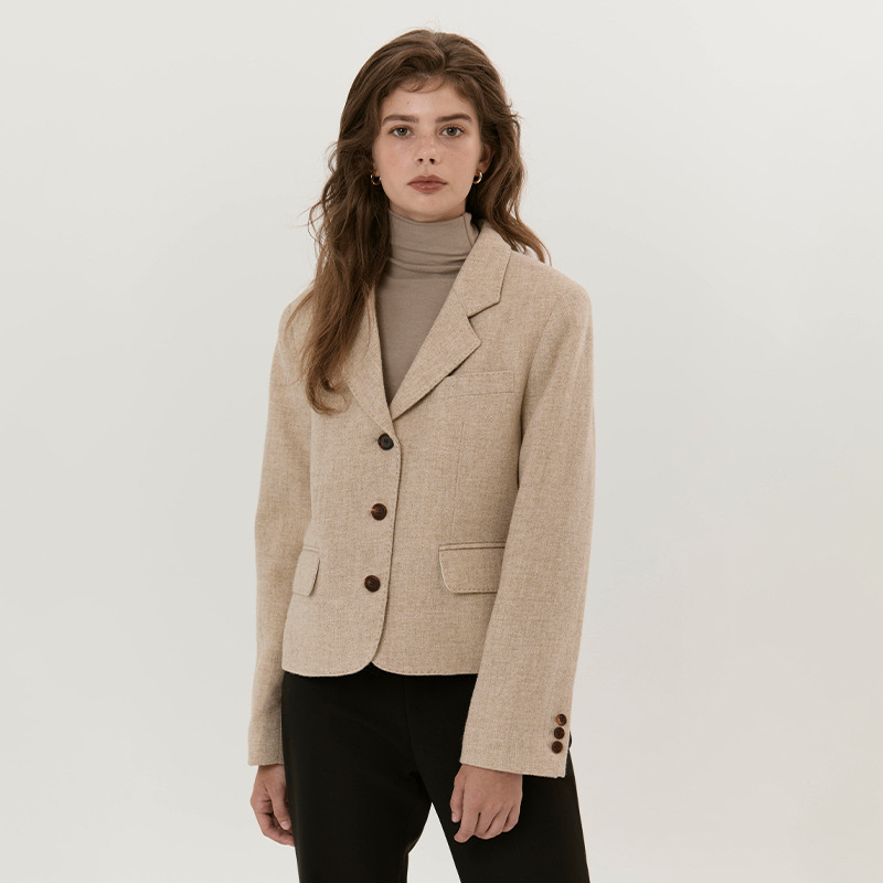 Scott wool blazer (Beige) - HAGO(하고)