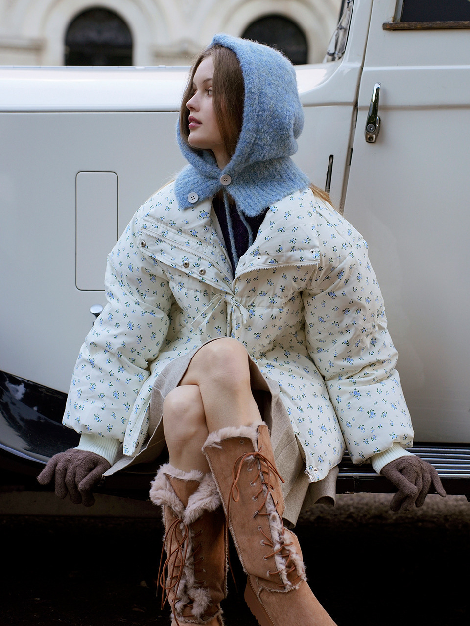 REVE Ribbon Shirring Duck Down(레브)_IVORY - HAGO(하고)