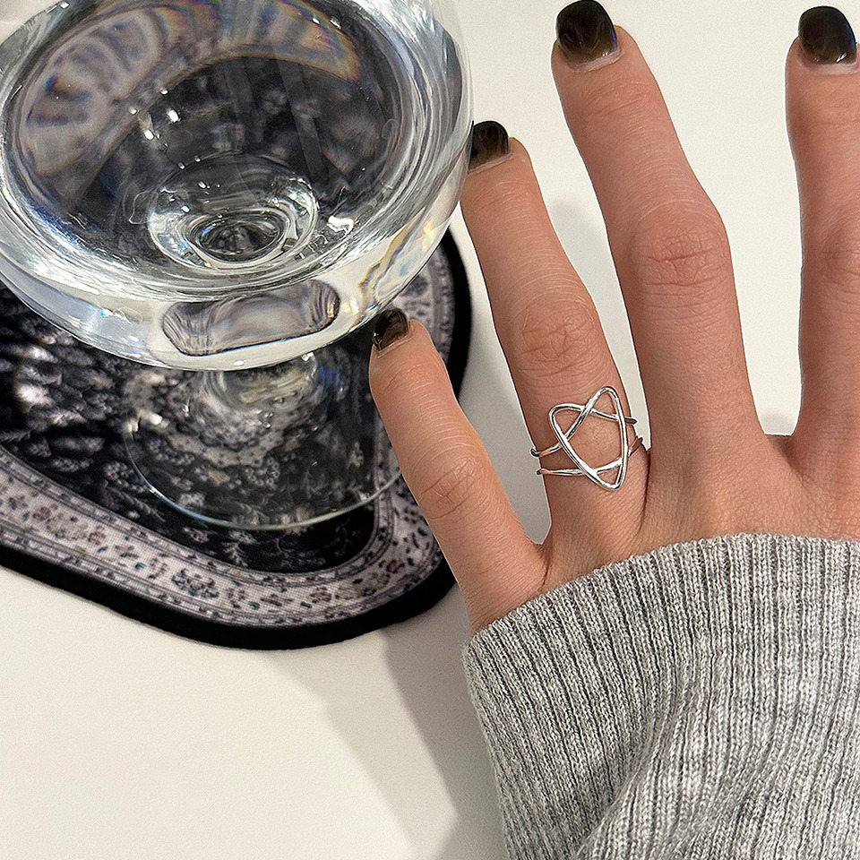 [925silver] Star frame ring - HAGO(하고)