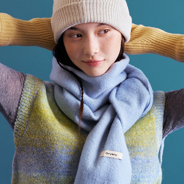 [24FW] 베이비 울 머플러 OBFXMF08_BABY BLUE - HAGO(하고)