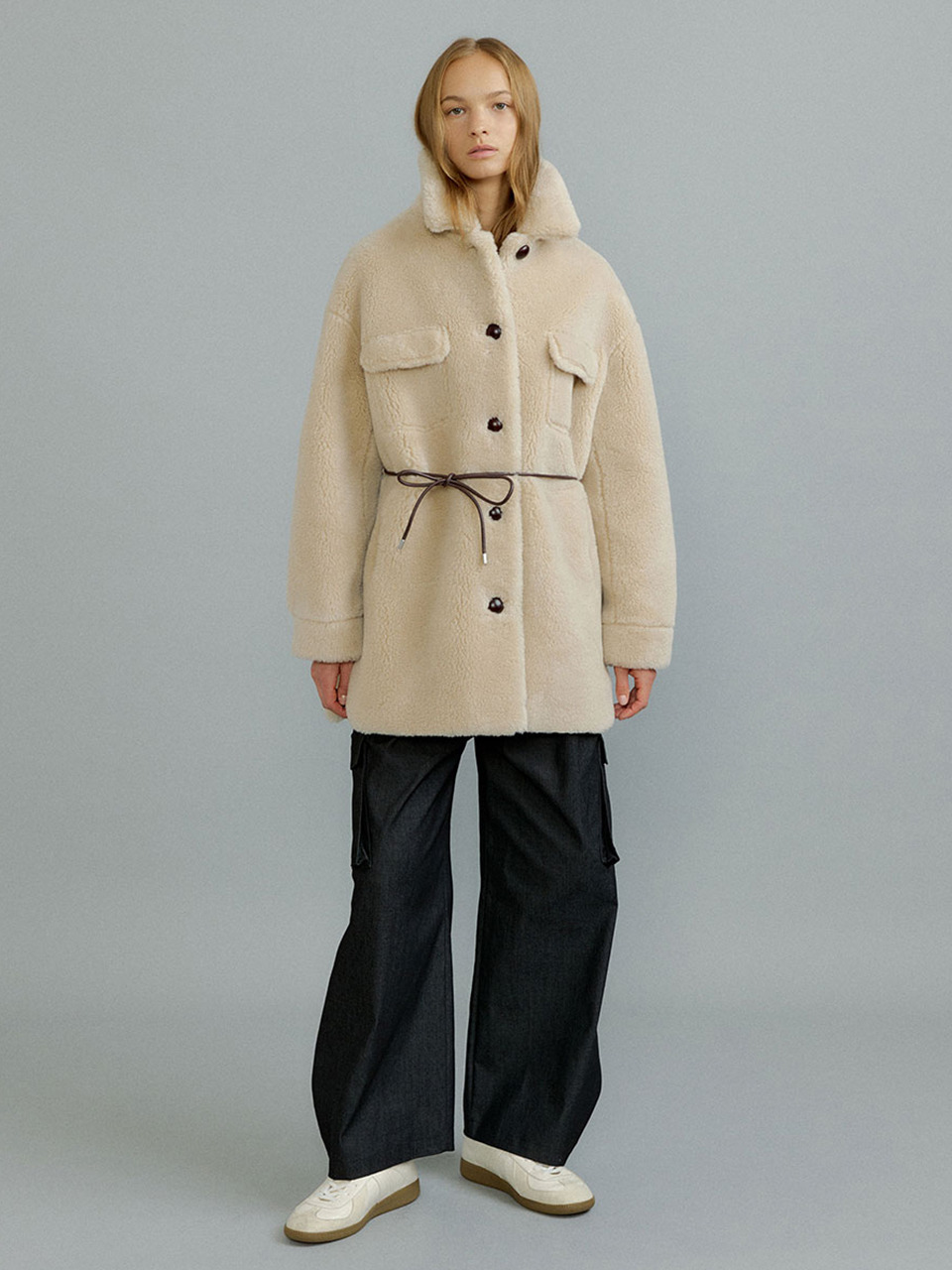 ASHLEY half shirt jacket ivory - 하고(HAGO)