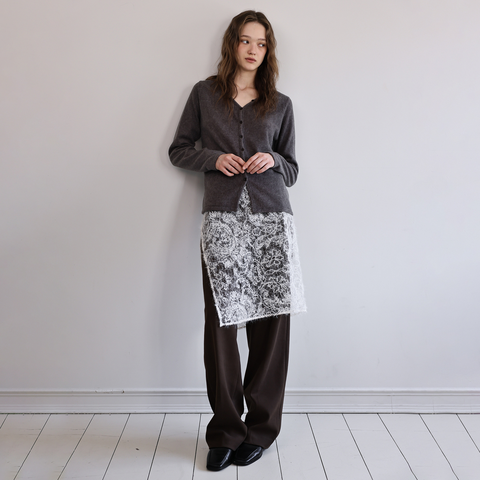 Carol layered skirt (ivory) - HAGO(하고)