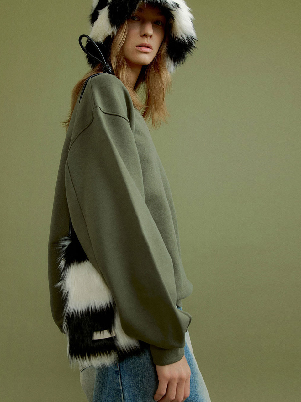 ADORA strap mini bag black white - HAGO(하고)