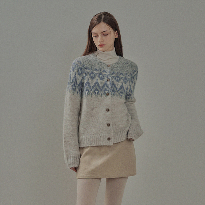 [TWEE] [정향`pick] 에인 노르딕 울 니트 가디건 - 하고(HAGO)