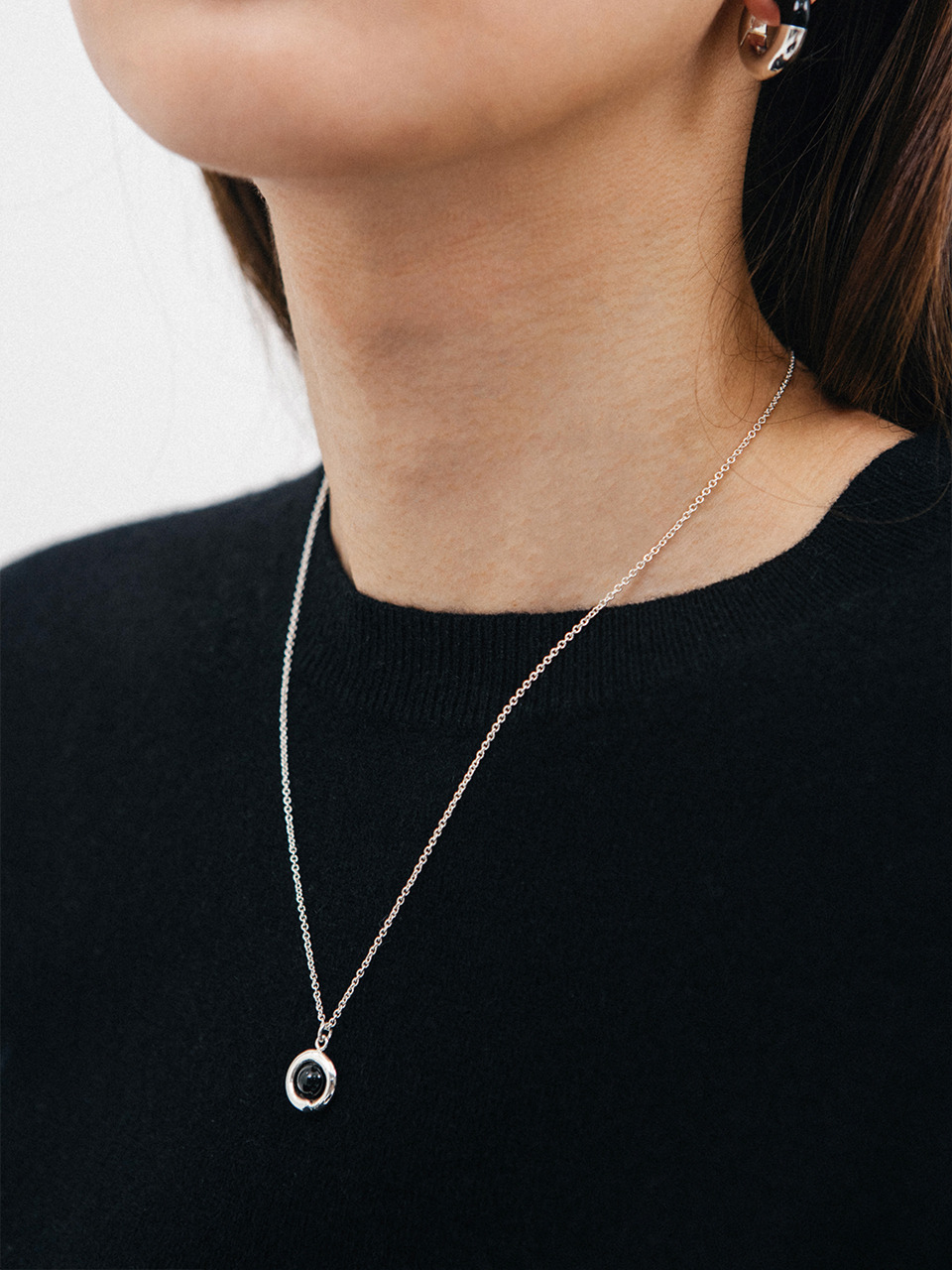 Onyx coral necklace - HAGO(하고)